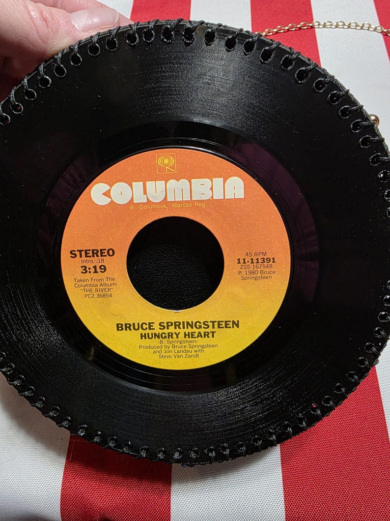 Bruce Springsteen "hungry Heart" Vintage Vinyl 45 Record Crossbody ...