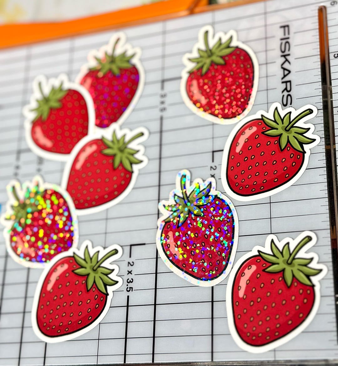 Strawberry Fruit Sticker, Cute Small Stickers for Planners, Journals ...