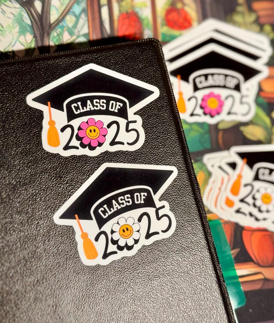 Class of 2025 Graduation Sticker, Floral Design, Waterproof - Etsy