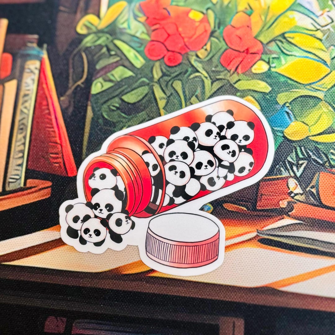 Panda Pills Sticker, Mental Health, Self Care Gift - Etsy