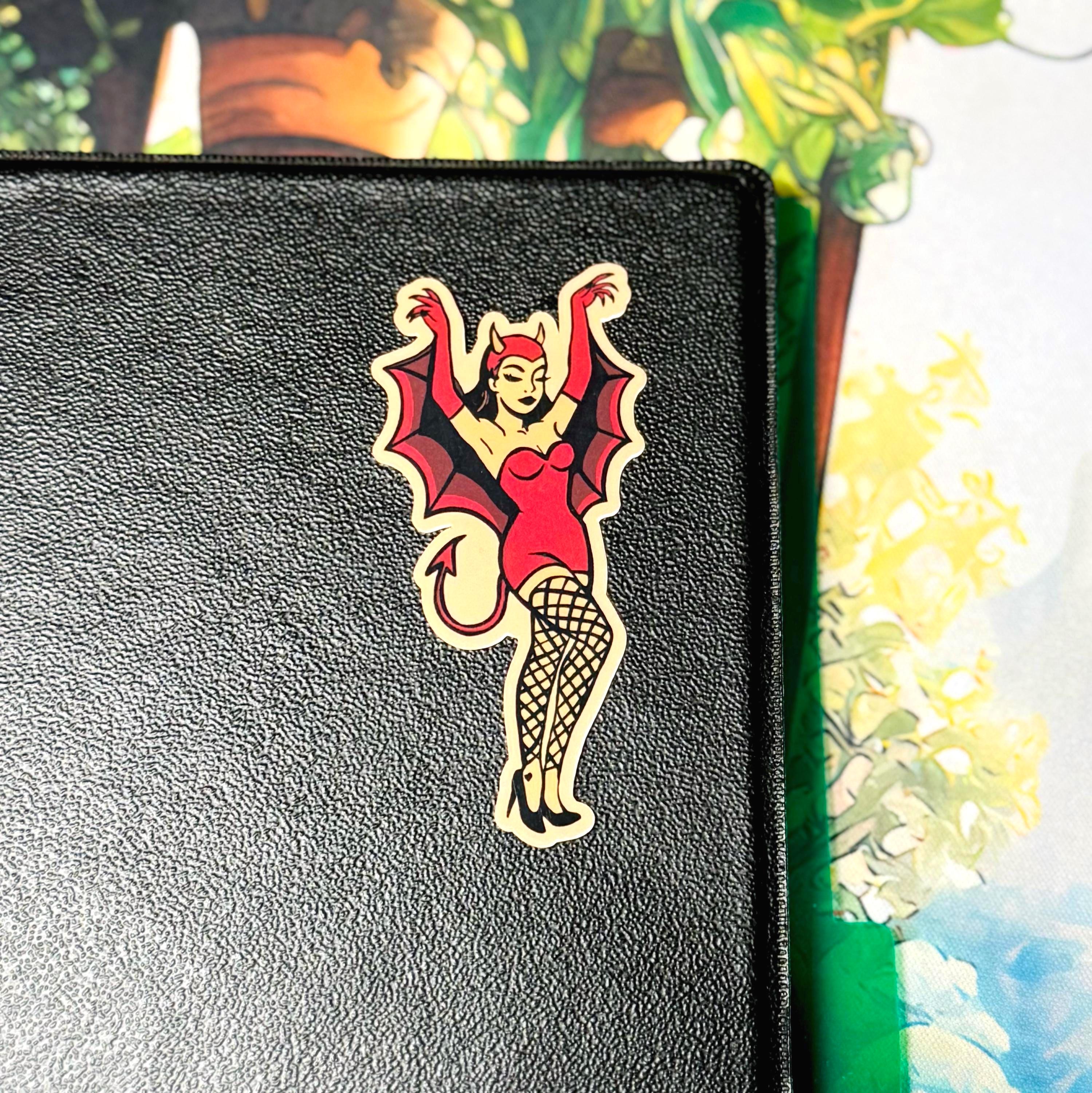 Retro 1950s Devil Girl Costume | Pinup Babe Sticker | Vintage ...