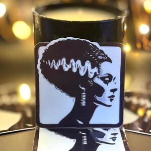 Glow in the Dark, Bride of Frankenstein Sticker, Hand Drawn Retro ...