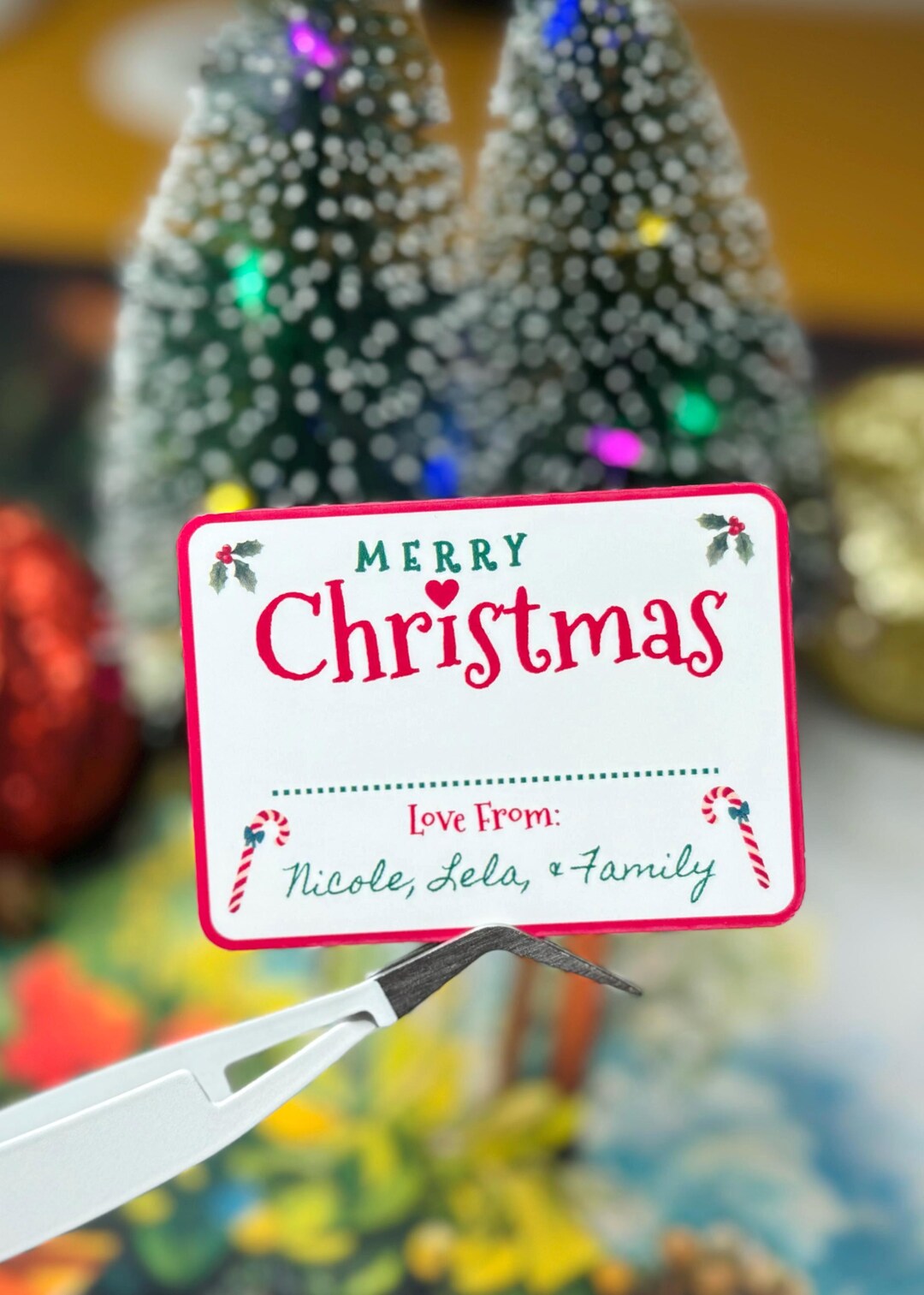 Fillable Christmas Present Label Sticker Packs, Merry Christmas Gift ...