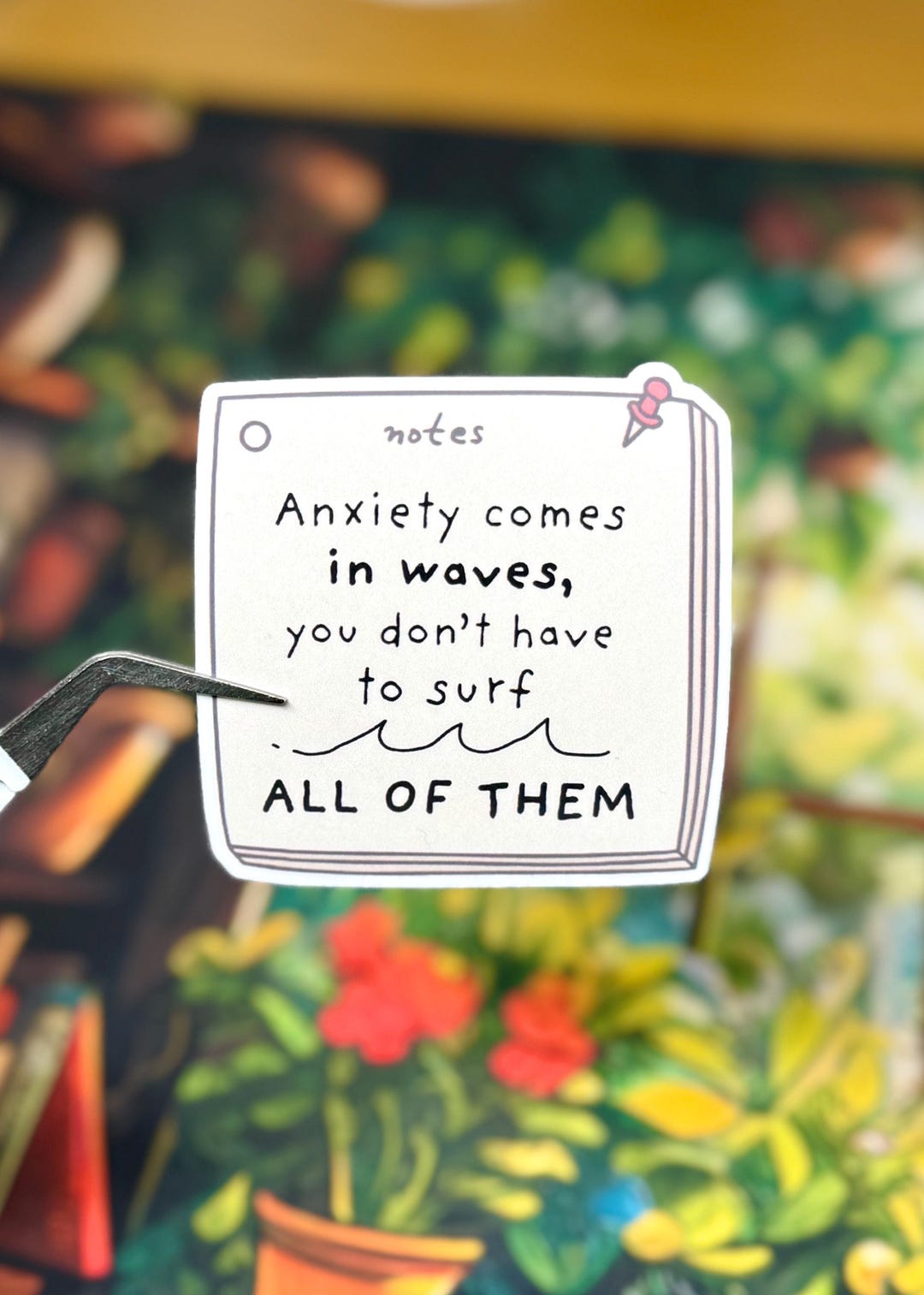 Anxiety Reminder Sticker, Mental Health Sticky Note Reminders, Positive ...