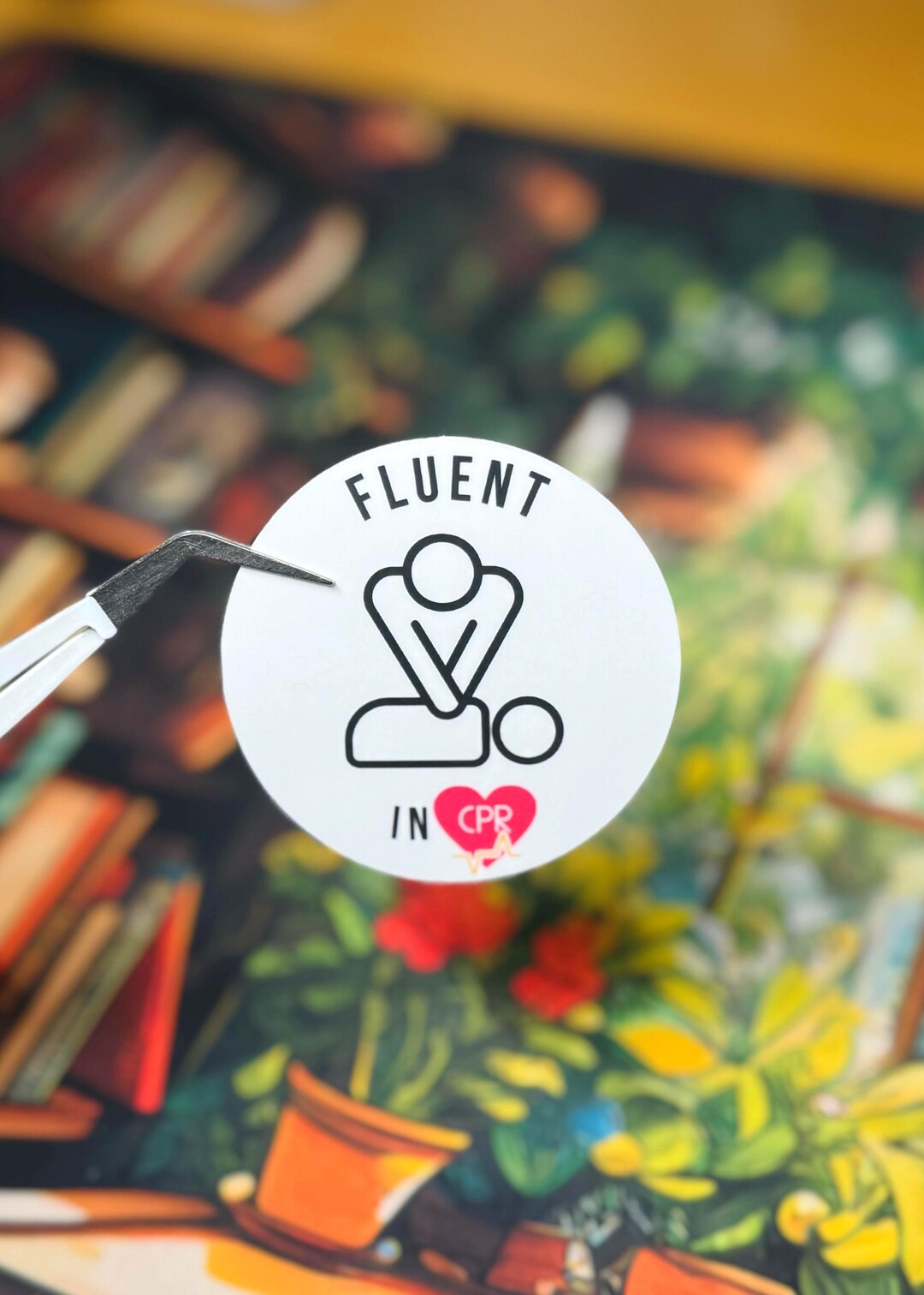 CPR Sticker Packs of 6, 12, 24+, 'fluent in CPR' Medical Decal, Nursing ...