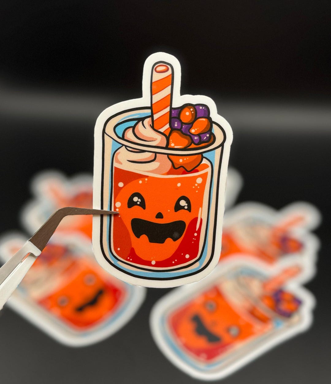 Orange Sweet Candy Drink Sticker, Foodie Gifts, Hand Drawn Halloween ...