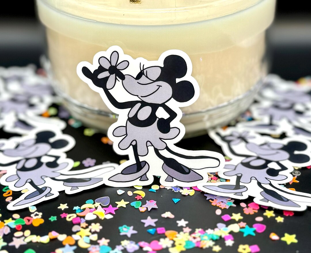 Classic Disney Minnie Mouse, Disney Stickers, Black & White Retro Art ...