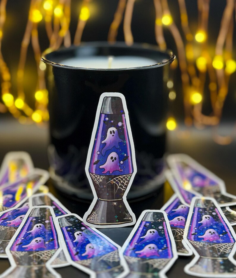 Purple Spooky 70s Lava Lamp Sticker, Retro Horror Artwork, Haunted ...