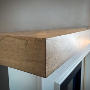 Custom Hardwood Fireplace Mantel, Floating Solid Wood Mantle, Canadian ...
