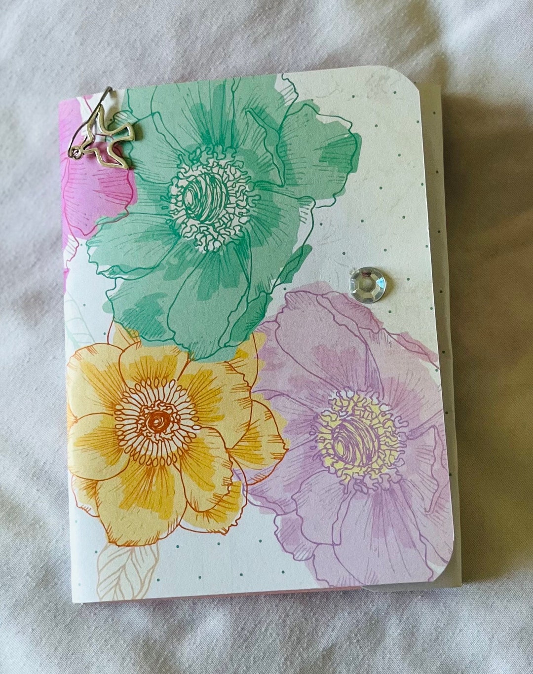 Floral Cardstock Notepad - Etsy