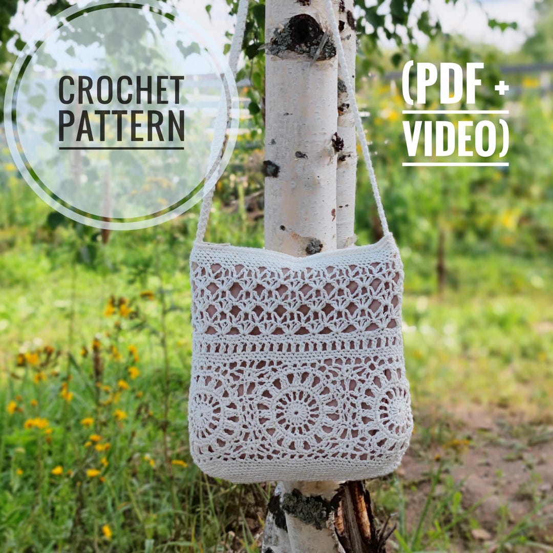 Crochet Summer Bag PDF Download and Video Tutorial Mini Tote Bag ...