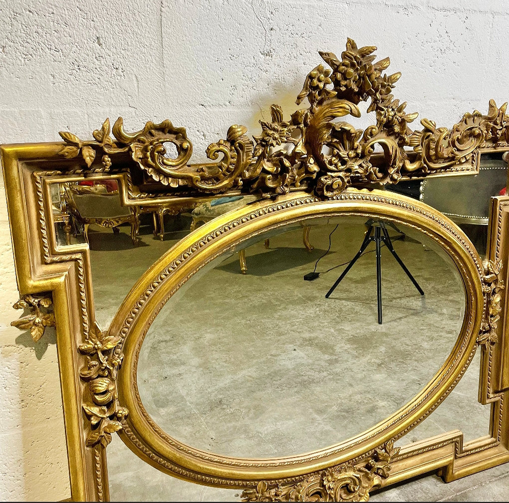 French Mirror Floor Wall Gold Mirror Mirror only One Available Gold ...