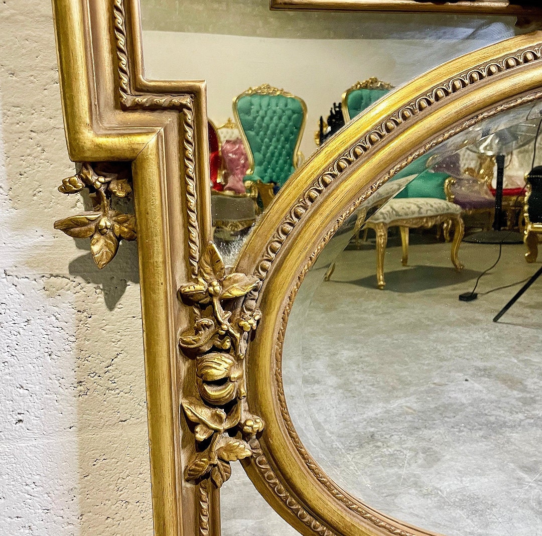 French Mirror Floor Wall Gold Mirror Mirror only One Available Gold ...
