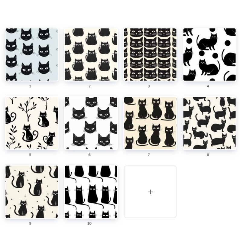 Black Cat Seamless Patterns – Pink Background, Digital Paper (PNG Files ...