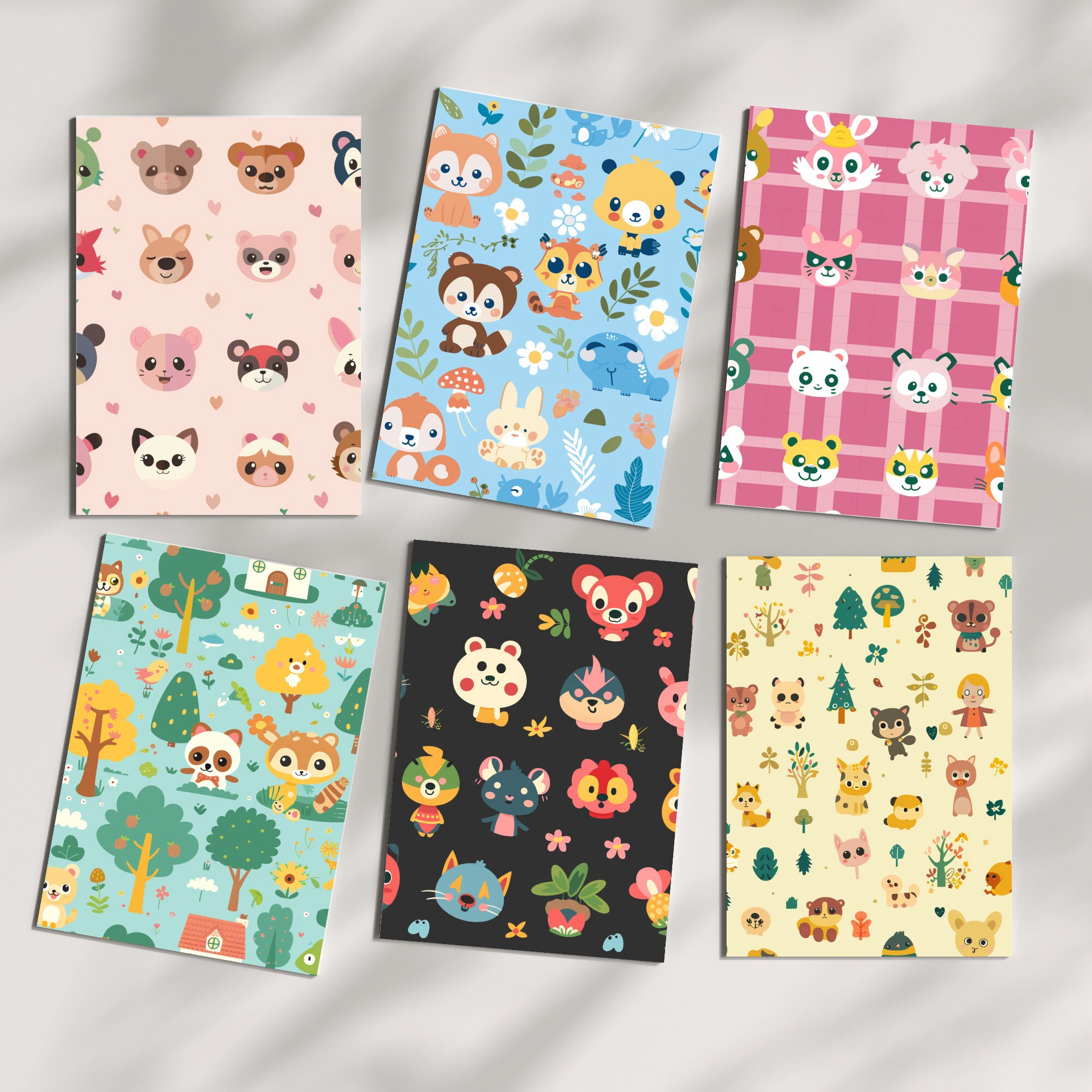 Animal Crossing Characters Inspired Seamless Digital Pattern 12"x12 ...