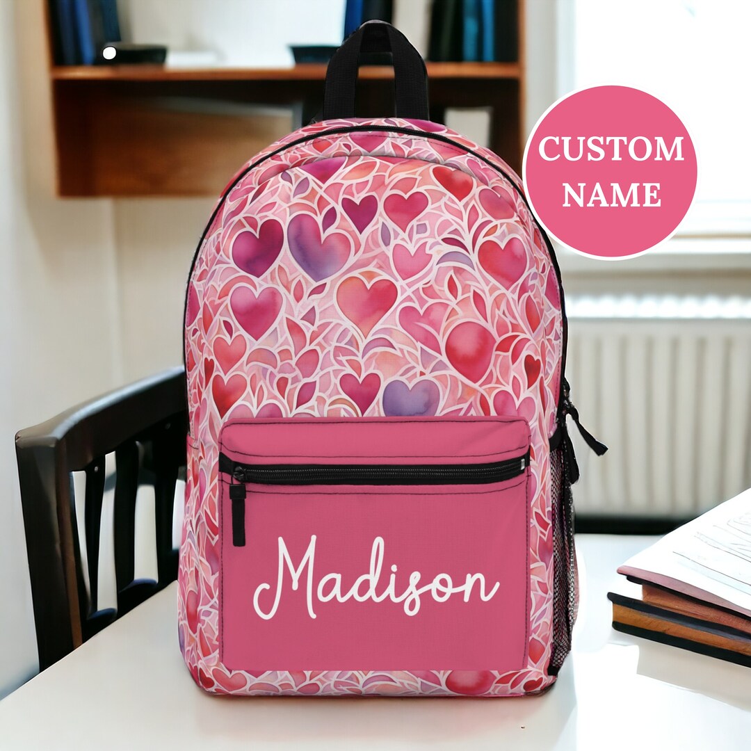 Personalized Kid Back to School Bag Girl Custom Backpack Girl Gift Idea ...