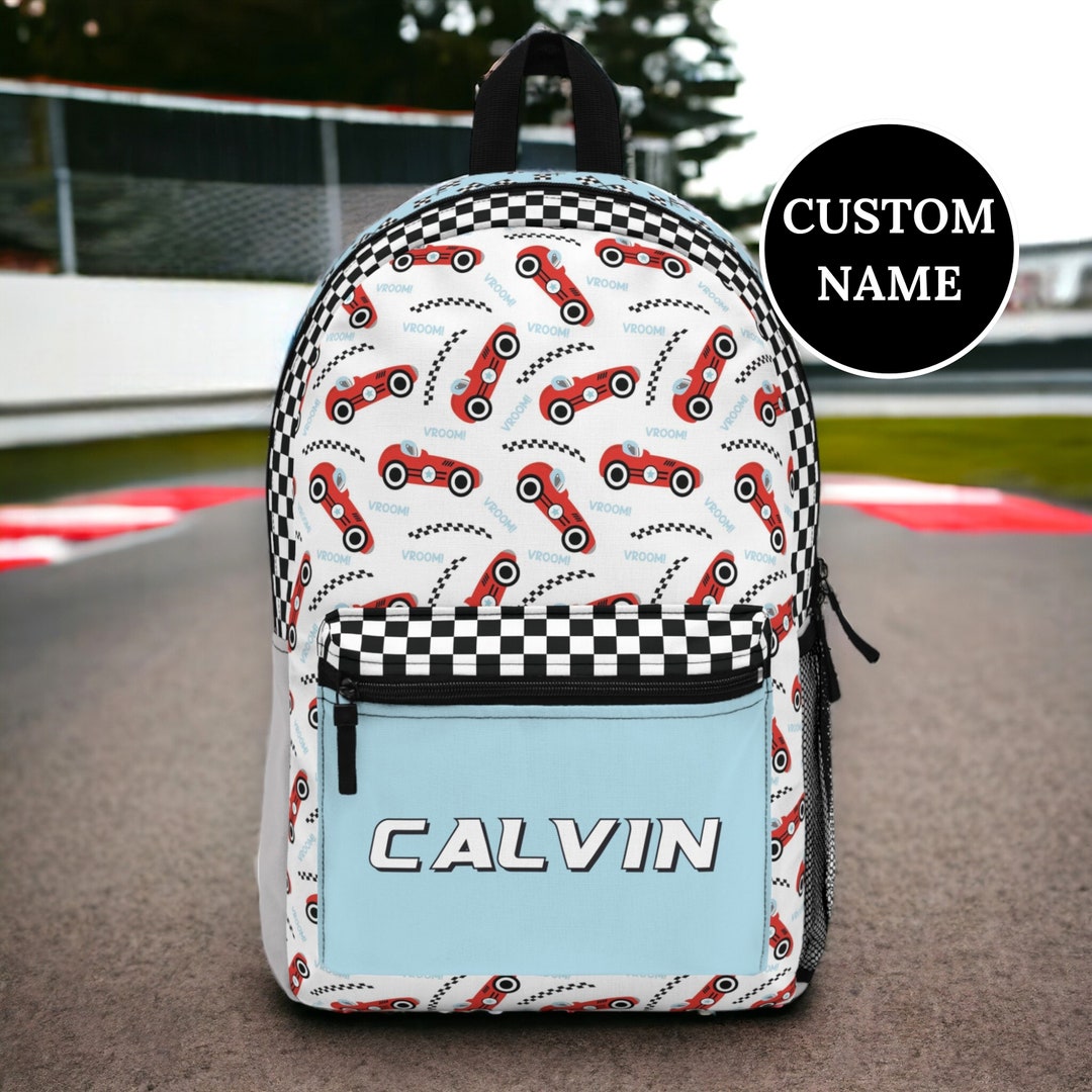 Custom Name Boy Backpack for School Bag Car Theme Birthday Gift for Boy ...