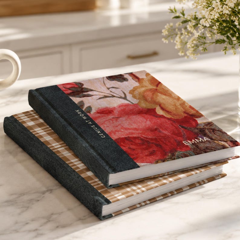 Personalized Work Diary Hardcover Lined Notebook Student Gift Idea ...