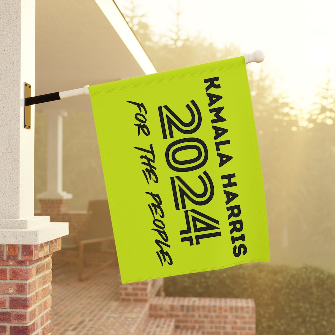 Kamala Harris for the People Chartreuse GIANT Flag 1size DOUBLE SIDED ...