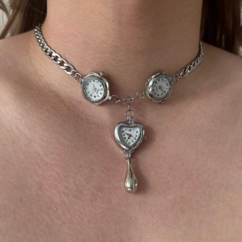 Chunky Necklace Clocks - Etsy
