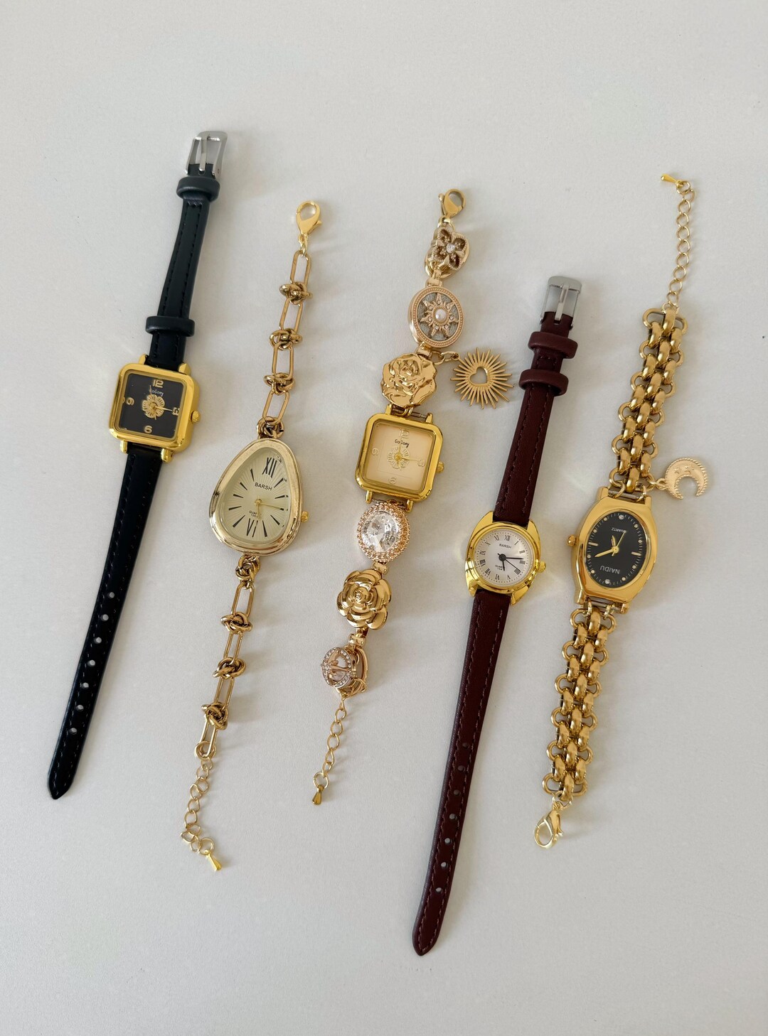 Handmade Wrist Watch – Vintage Watch Bracelet for Women,square & Round ...