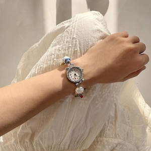 Cute Beaded Heart Watch Bracelet – Handmade Ceramic Timepieces,cute ...