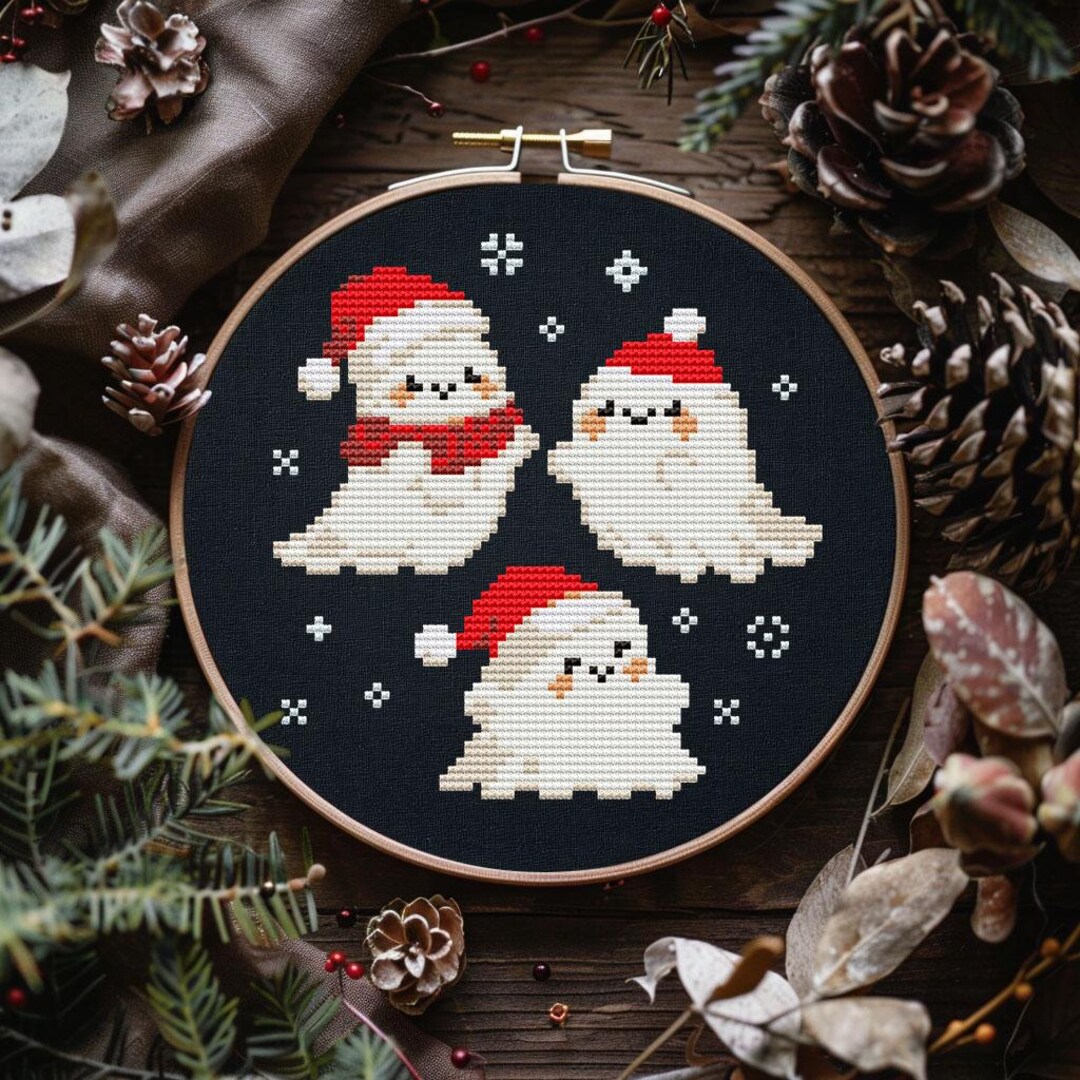 Santa's Ghosts Cross Stitch Pattern PDF - Cs21 - Etsy