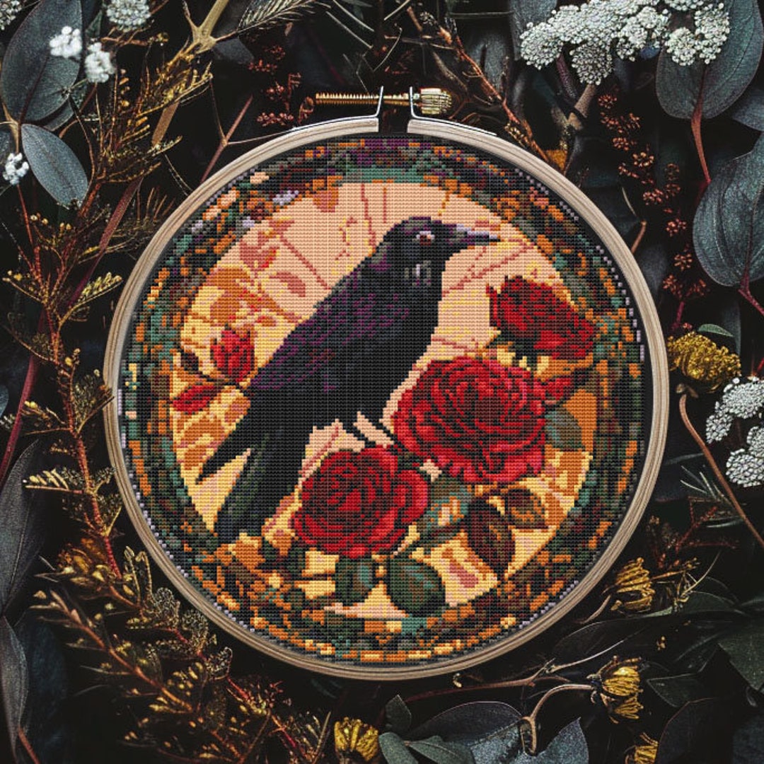 Gothic Raven Cross Stitch Pattern PDF – Cs9 - Etsy