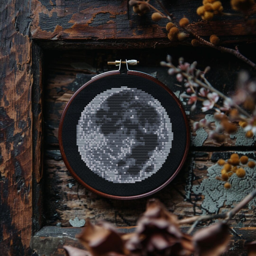 Moon Cross Stitch Pattern PDF - Cs1 - Etsy