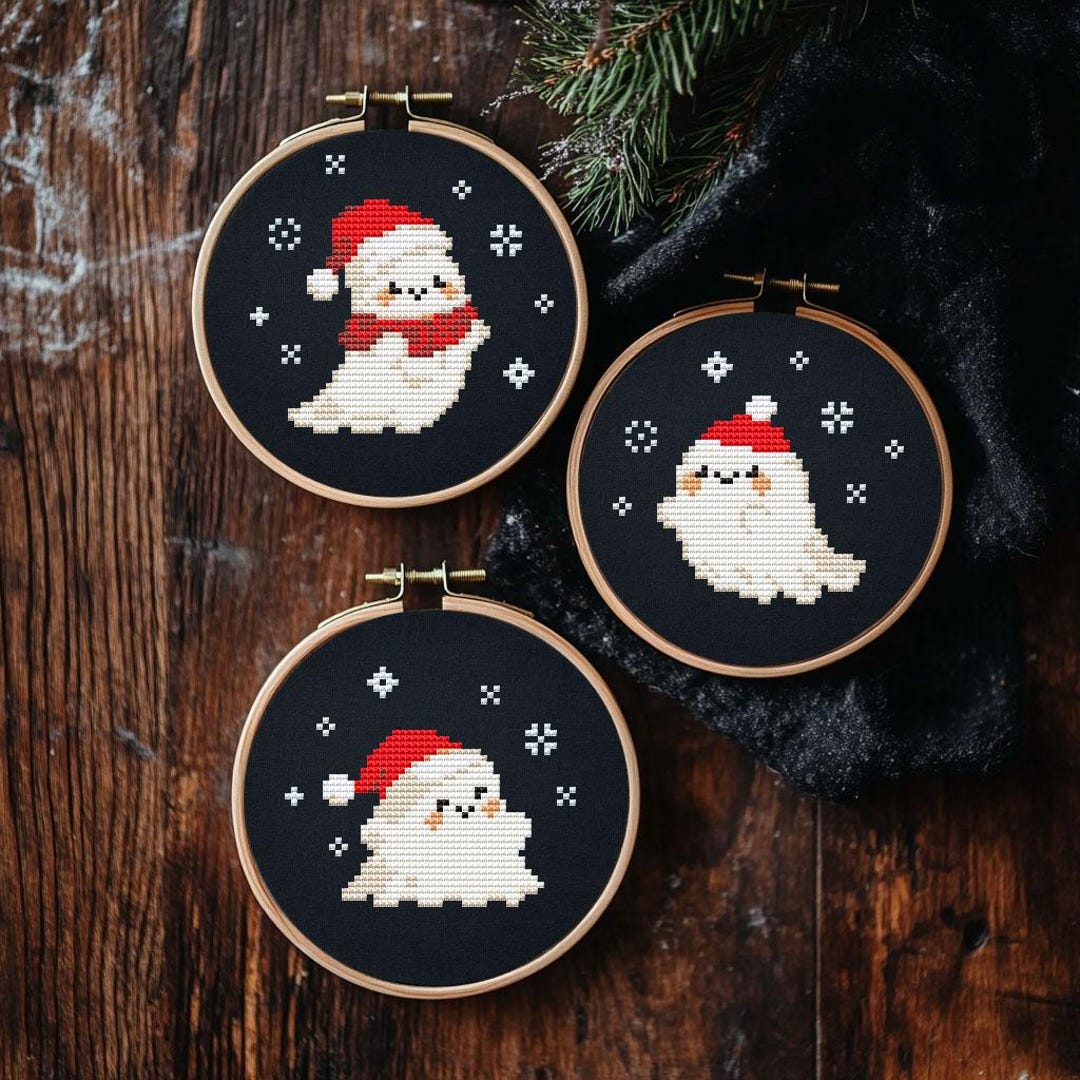 Christmas Ghosts Set Cross Stitch Pattern PDF - Cs23 - Etsy