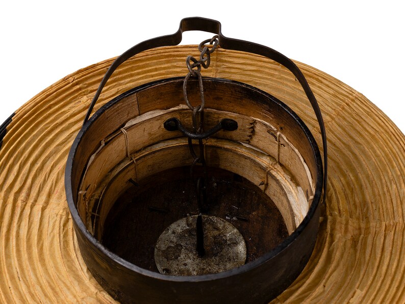 Edo Period Samurai Lantern, Antique Chochin With Migi Mitsudomoe Kamon ...