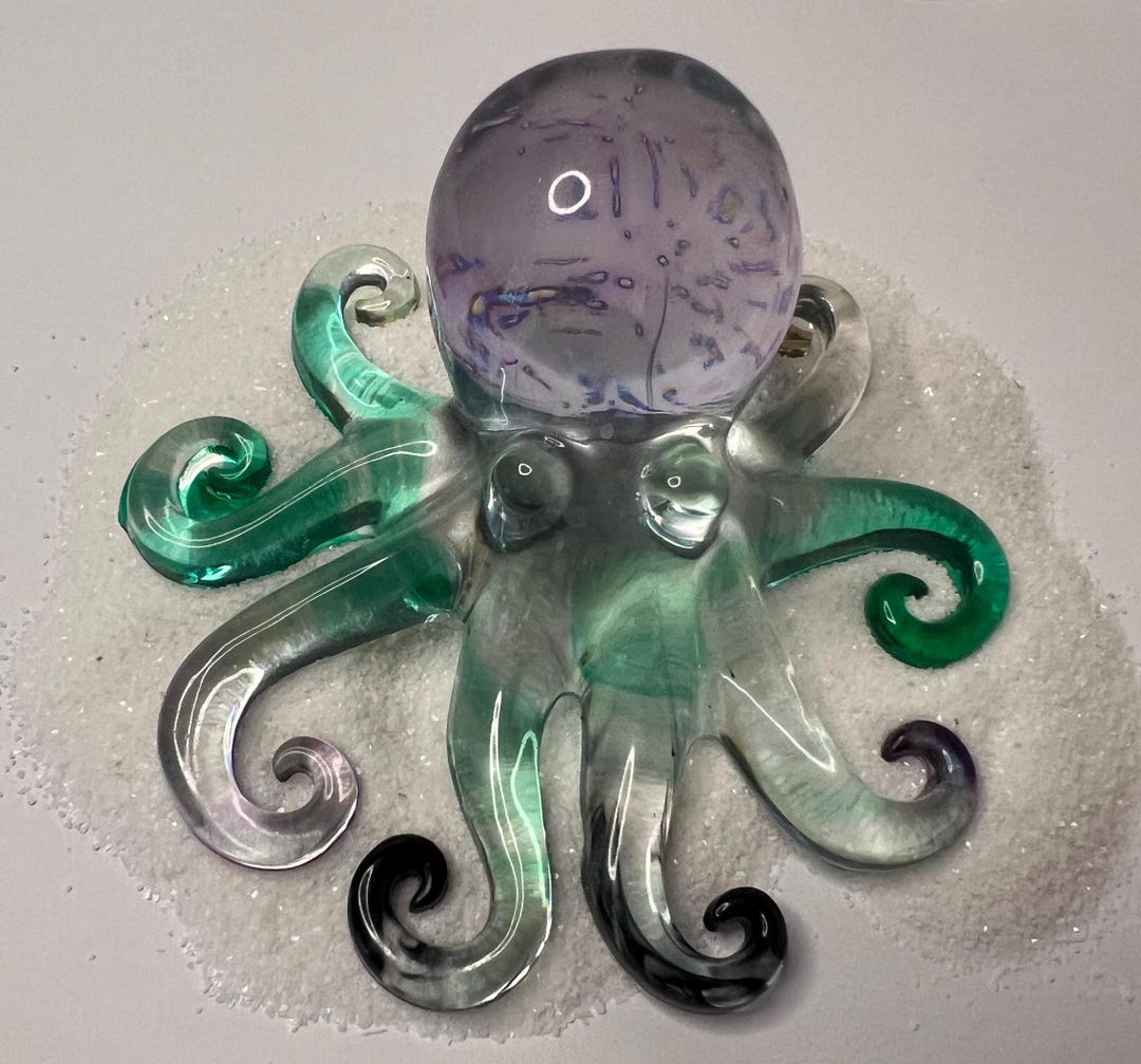 Light Black, Sea Green, Clear Resin With a Touch of Purple Octopus ...