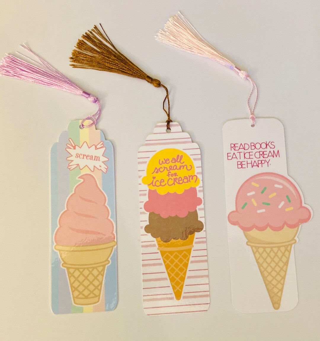 Ice Cream Fun Bookmarks 1 - Etsy