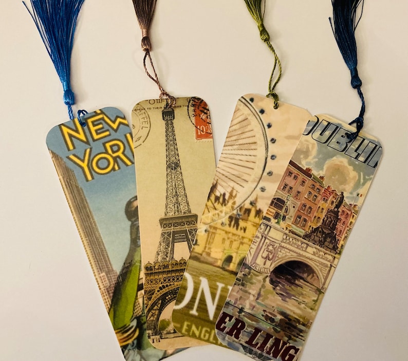 Vintage Travelogue Bookmarks - Etsy