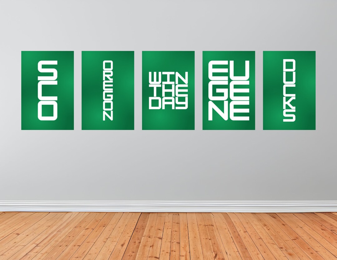 Oregon Ducks Eugene SCO Win the Day Football Gallery Wall Posters 24x36 ...