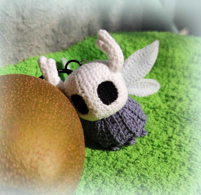 Crochet Hollow Knight Amigurumi Plush, Handmade Yarn Doll Figure, Cute ...