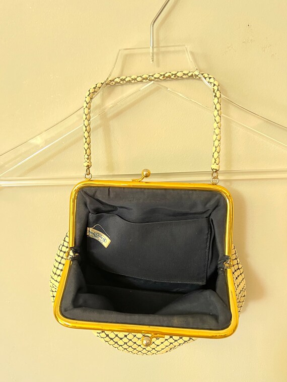 1940s Whiting Davis Ivory Alumesh Aluminum Mesh Kissl… - Gem