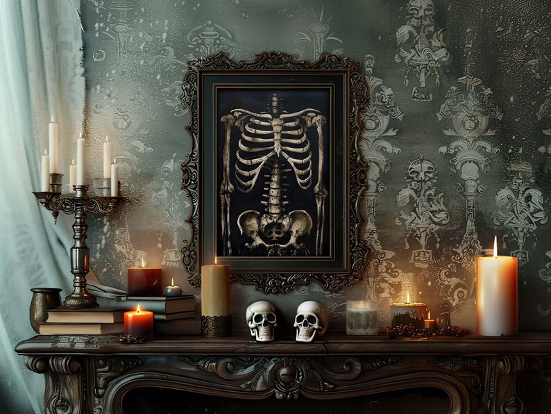 Macabre Art - Halloween Decor - Gothic Unframed Anatomy Print - Dark ...