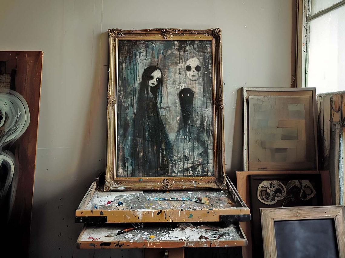 Macabre Art Print Gothic Haunted House Decor Unframed Paper Cottagecore ...