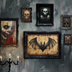 Vintage Anatomy Skull Unframed Art Print - Primitive Rustic Halloween ...