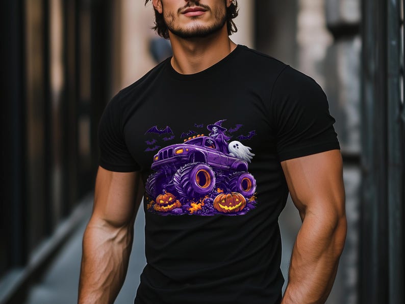 5 Halloween Monster Truck PNG, Gothic Car Clipart, Vampire Witch Ghost ...