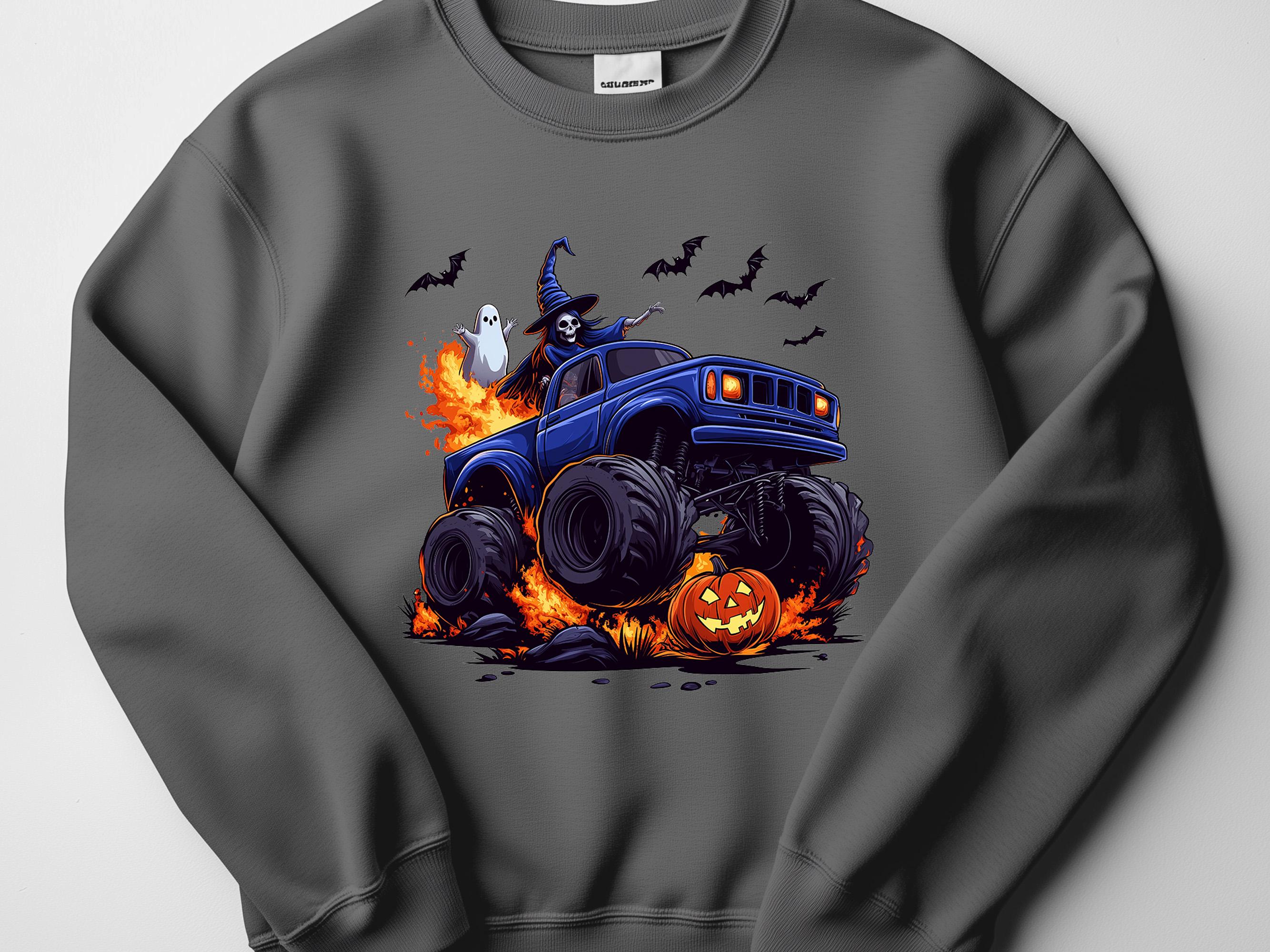 5 Halloween Monster Truck PNG, Gothic Car Clipart, Vampire Witch Ghost ...