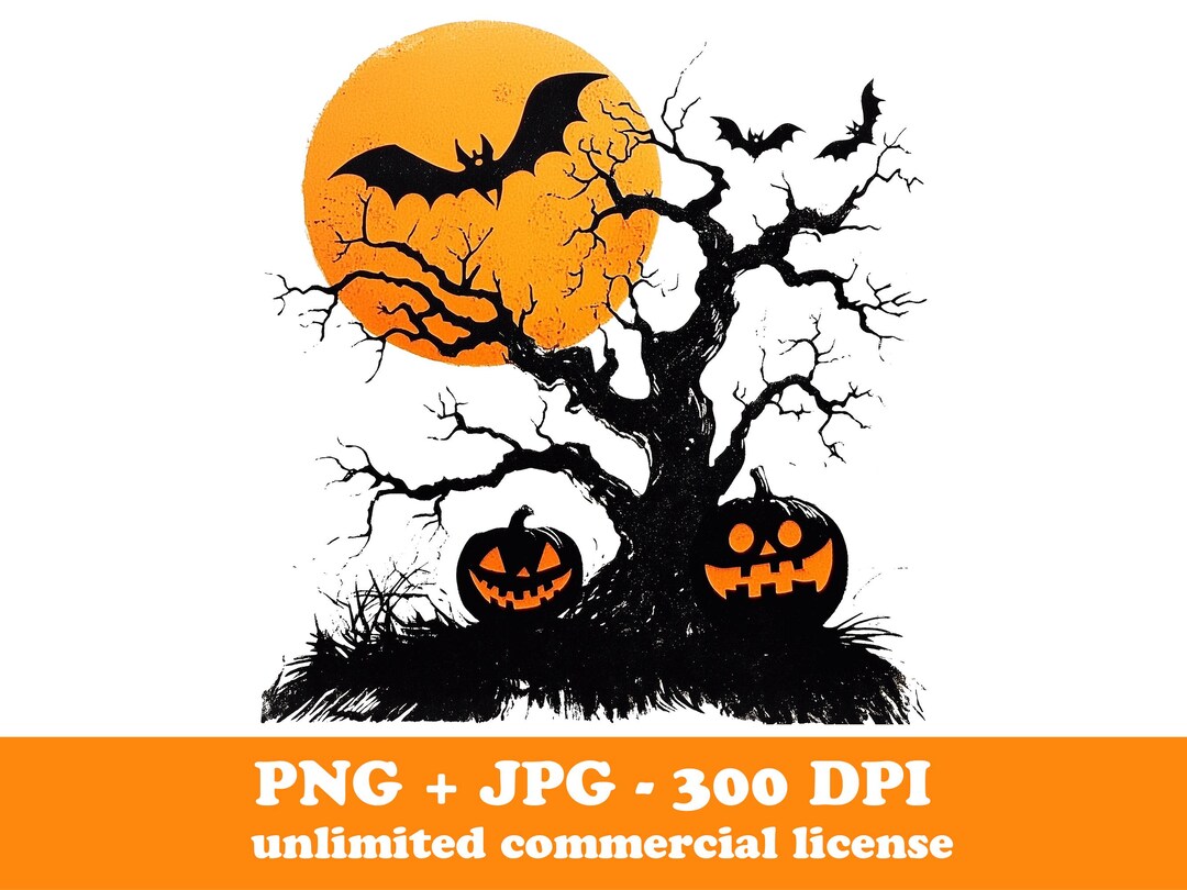 Halloween Tree of Fear Png, Halloween Pumpkin, Vampire Spooky Tree ...