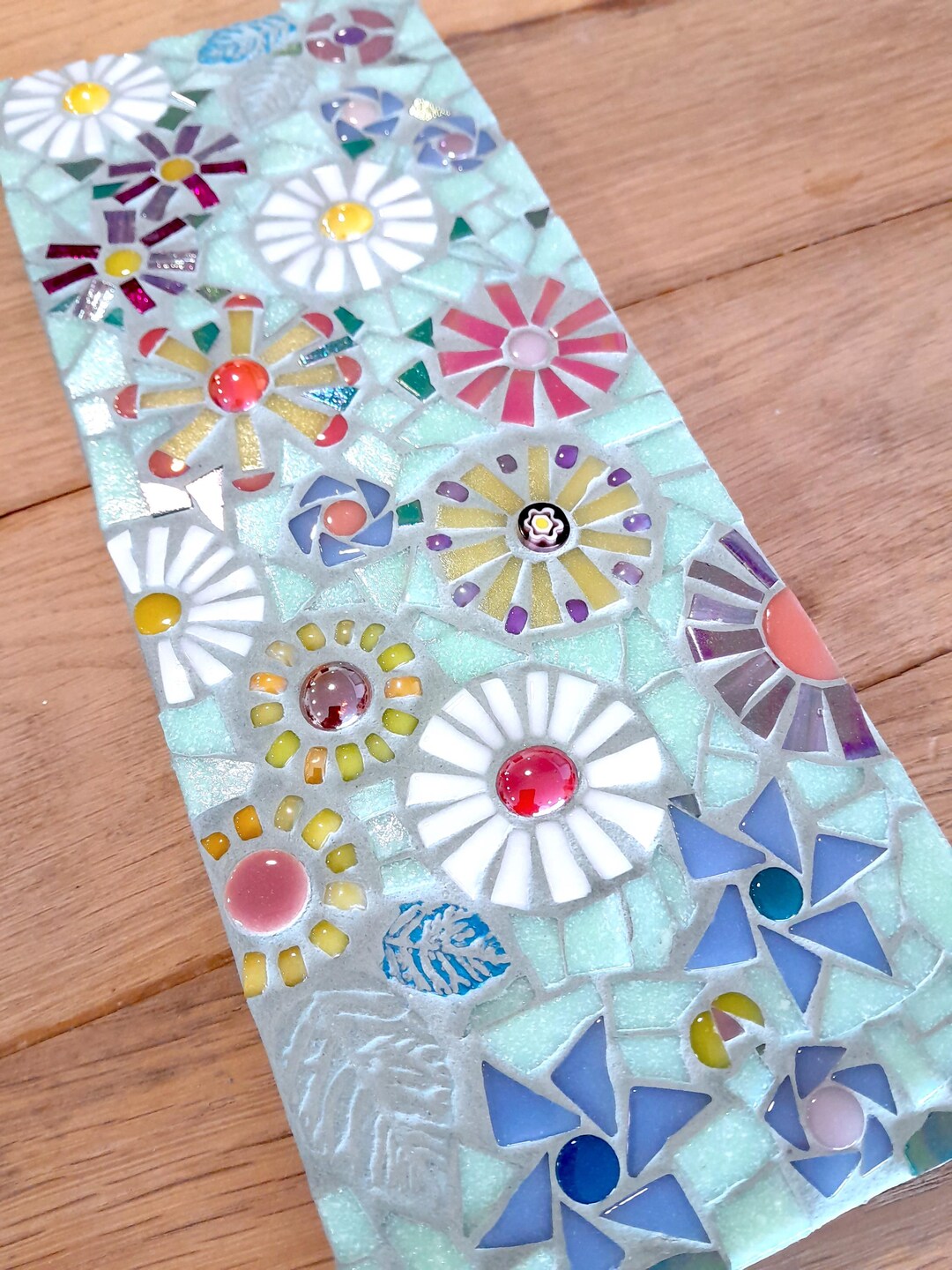 Spring Flower Wall Art,handmade Gift for Mum,mosaic Wall Hanging,pretty ...