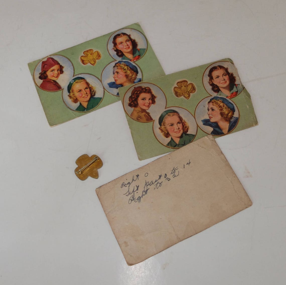 Girl Scout Certificate of Membership 1942 1945 and 1946 and | Etsy