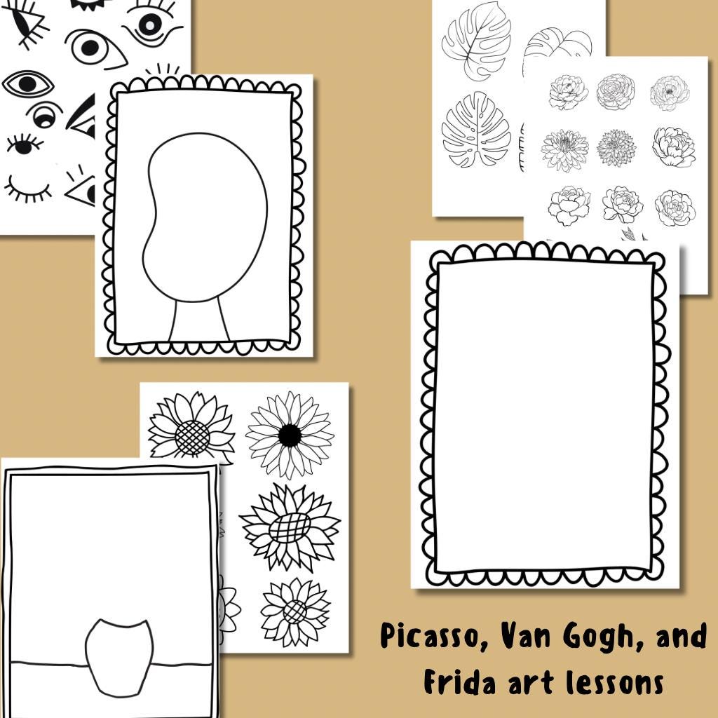 Famous Artist Reading Comprehension and Art Project Lesson Bundle - Etsy
