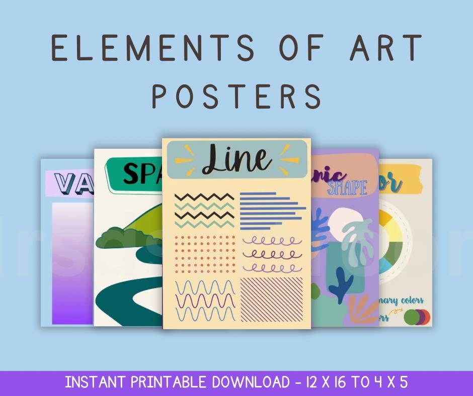 Elements of Art Classroom Decor Digital Download Wall Art Poster - Etsy