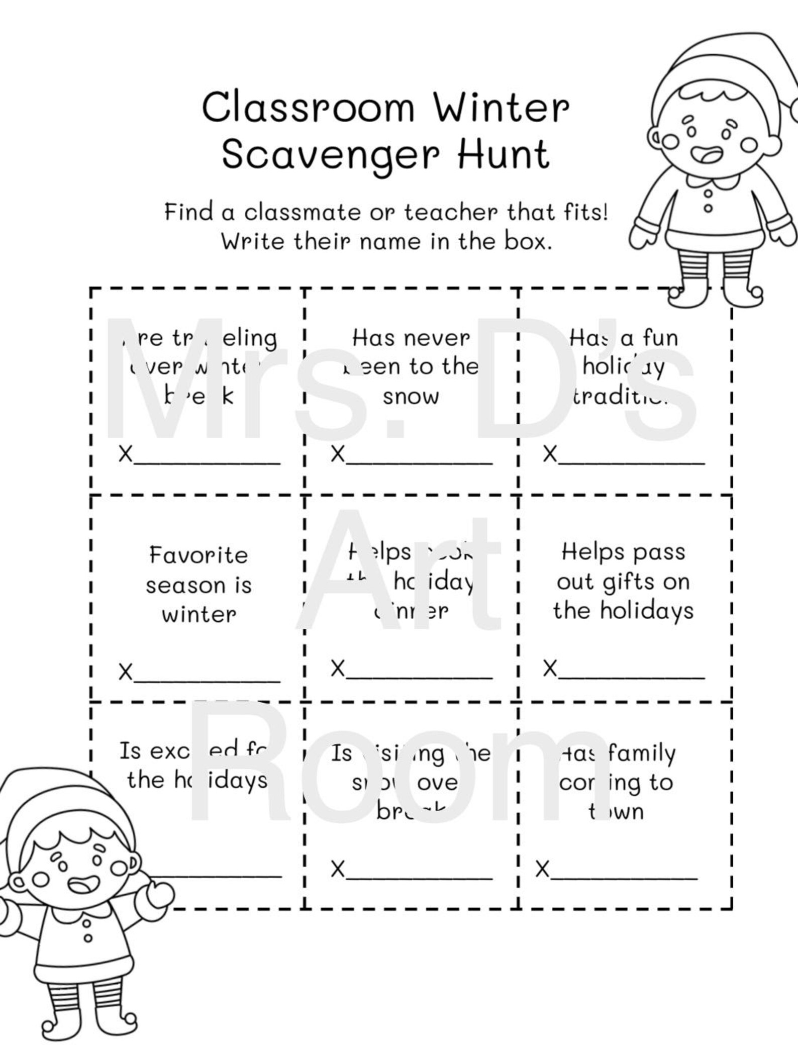 Winter Activity Book Fun Holiday Printouts - Etsy