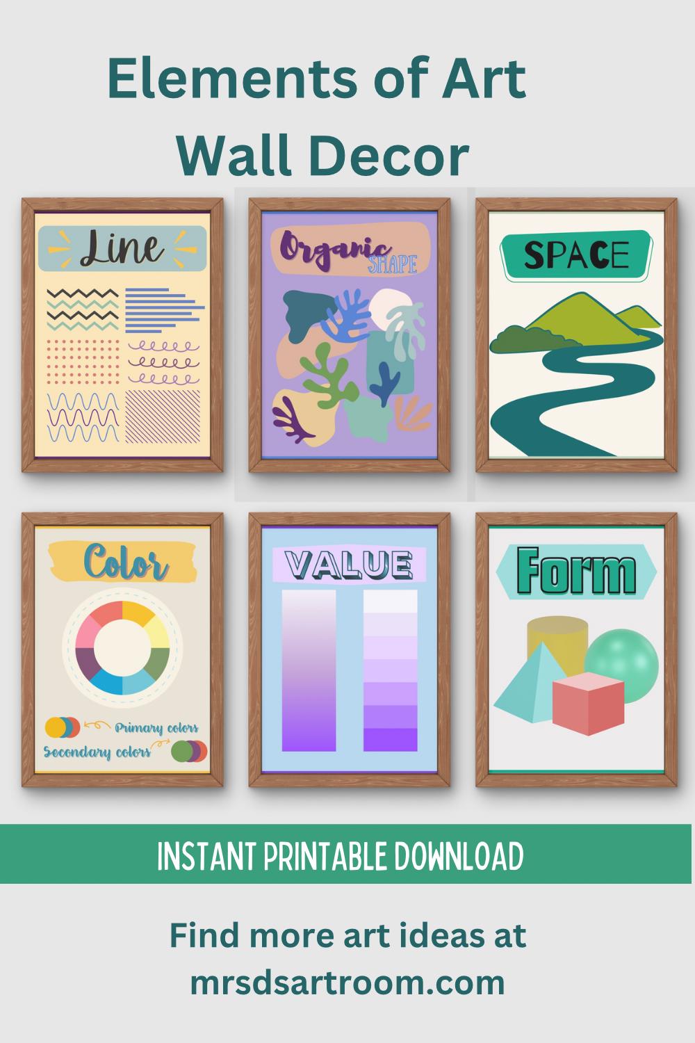 Elements of Art Classroom Decor Digital Download Wall Art Poster - Etsy