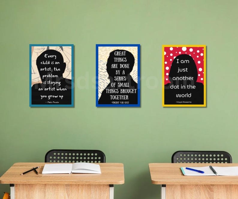 Famous Artist Quote Poster Classroom Decor Digital Download Wall Art - Etsy